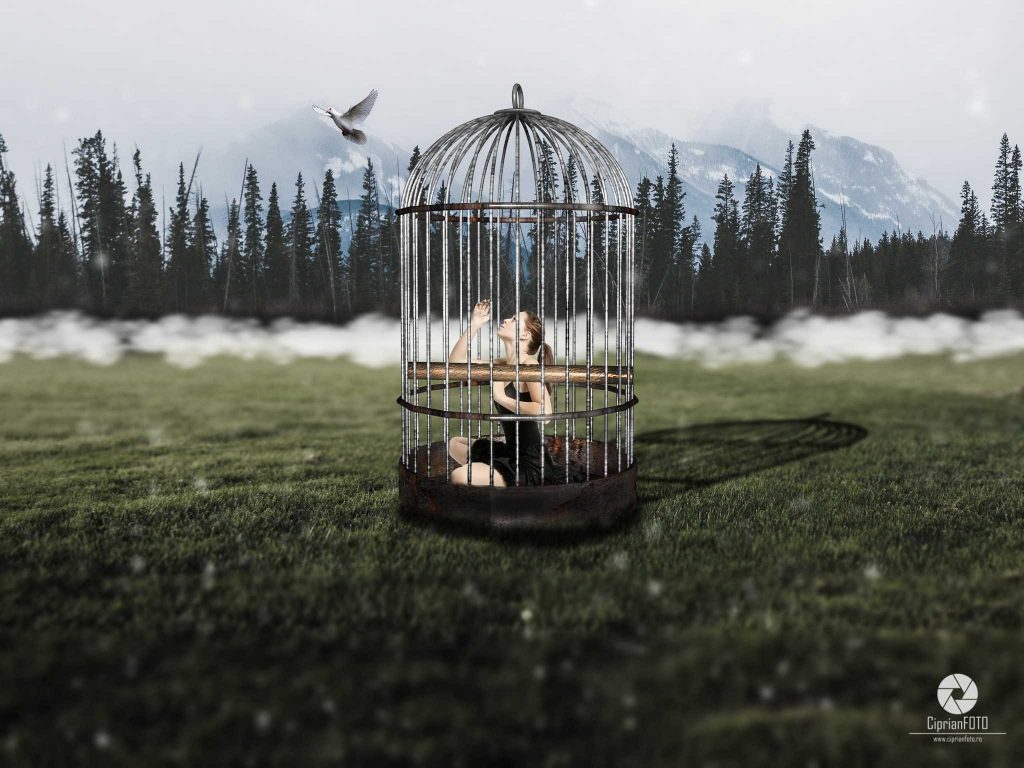 Trapped In Cage | Fantasy Surreal Scene | Photoshop Tutorial | Photo ...